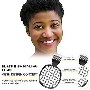 5 Pieces Afro Twist Hair Comb Set Includes Hair Twist Comb Hair Pick Afro Comb Hair Pick Comb Hair Curly Sponge Glove and Twist Wave Barber Tool Twist Wave Curl Brush for Natural Hair (Red Black)