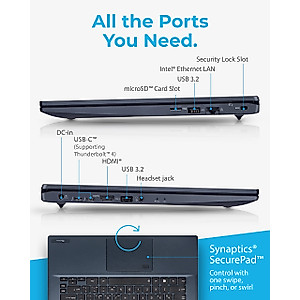 dynabook Tecra A40-J1418 Laptop, 11th Gen Intel Core i7-1165G7, Windows 10 Pro, 16 GB RAM, 512 GB SSD, 14" FHD Display, Thin & Lightweight, Spill-Resistant Backlit Keyboard (PMM10U-0CW049)