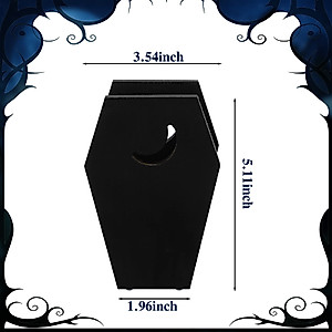 Mumufy Napkin Holder for Table Black Gothic Coffin Napkin Holder Wood Novelty Funny Paper Towel Holder Halloween Gifts Kitchen Accessories Decoration