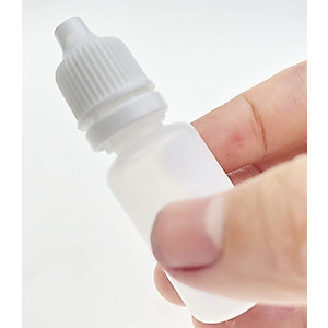 50PCS Empty Refillable Squeezable Plastic Dropper Bottle Eye Liquid Dropper Container Jar Vial Holder with Screw Caps and Plugs for Cosmetic Essential Oil Reagent Lab Drops 15ml/0.5oz