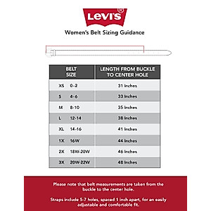 Levi's Women's Fully Adjustable Slim Belt, Black Perforated, Small