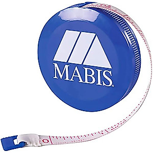 MABIS Retractable Tape Measure, Compact Flexible Measuring Tape, Body Tape Measure, 60 Inches, Blue