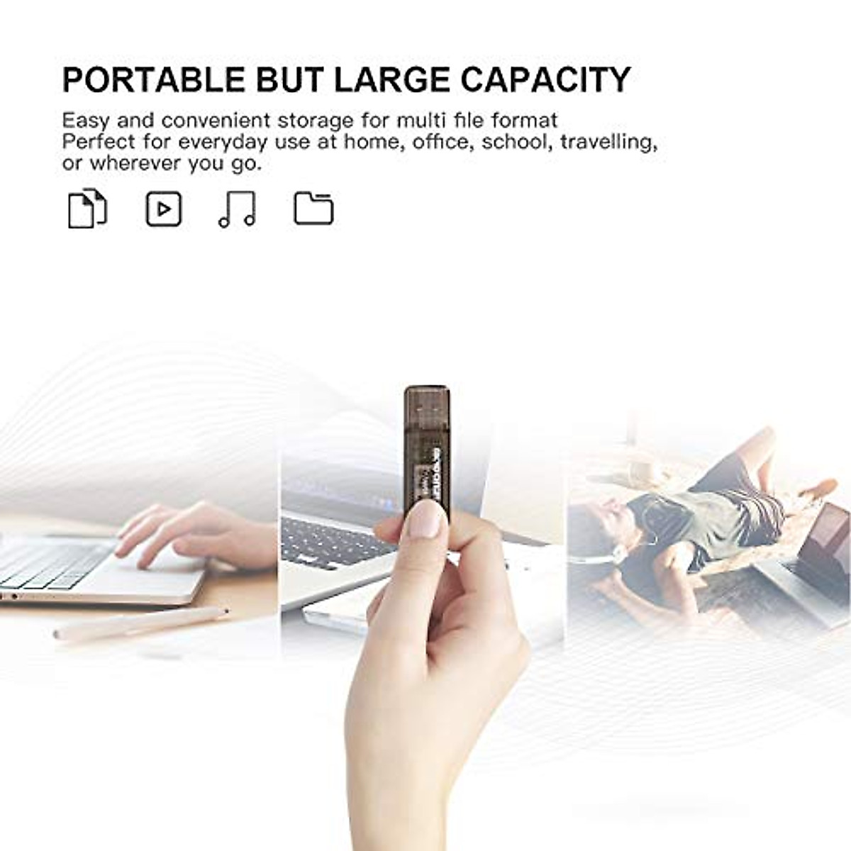 INLAND Micro Center SuperSpeed 5 Pack 32GB USB 3.0 Flash Drive Gum Size Memory Stick Thumb Drive Data Storage Jump Drive (32G 5-Pack)