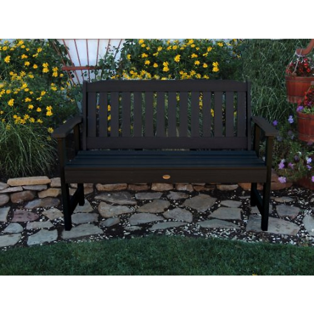 Highwood AD-BENW1-BKE Lehigh Garden Bench, 5 Feet, Black