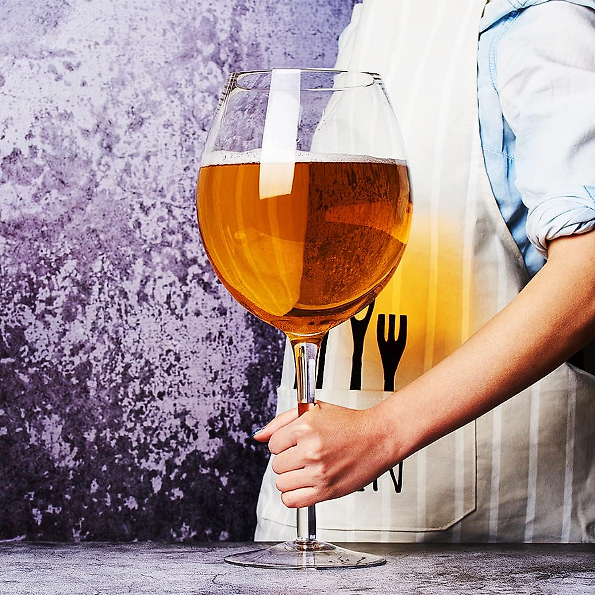 YUANXIN Giant Wine Glass Huge Stemware Creative Oversized Goblet Extra Large Champagne Glasses Beer Mug Red Wine Glasses（3200m）