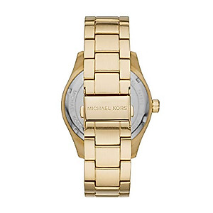 Michael Kors Men's Layton Quartz Watch with Stainless Steel Strap, Gold, 22 (Model: MK8816)