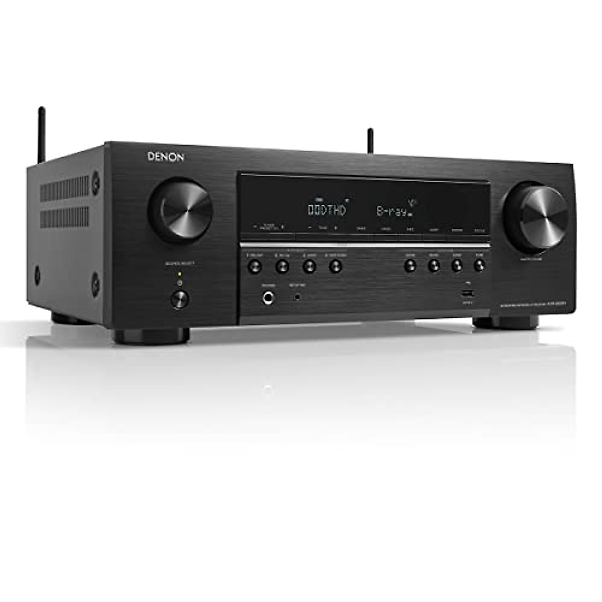 Denon AVRS660H 5.2 Channel 8K AV Receiver with Voice Control and HEOS Built-in with Denon Home 250 Wireless Streaming Speaker (Black)