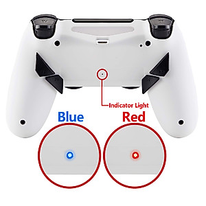 eXtremeRate White Dawn Programable Remap Kit for PS4 Controller with Upgrade Board & Redesigned Back Shell & 4 Back Buttons - Compatible with JDM-040/050/055 - Controller NOT Included