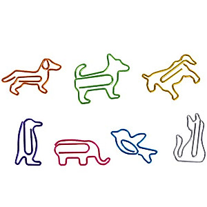 Kisangel 100Pcs Bird Shaped Paper Clips Bookmark Clip Decorative Binder Clips for Office School Document Organizing (Blue)