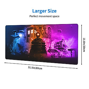 Mouse Pad 11.8x31.5 Protector Anime Rectangle Waterproof Oversized Dining Table Mat Gaming Non-Slip Rubber Mat