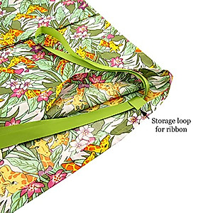 VZWraps Giraffes Reusable Fabric Gift Bag for Baby Shower or Birthday (Jumbo 27 Inches Wide by 33 Inches High)