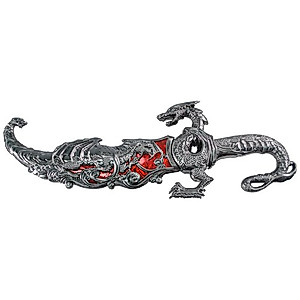 Wuu Jau H-855-RD Dragon Display Dagger, 17.5", Red