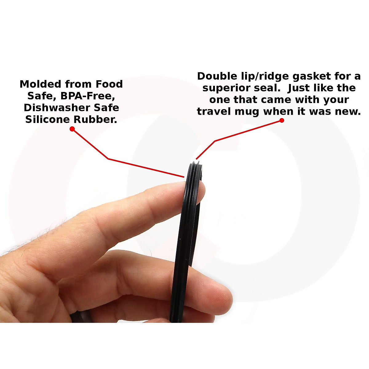 Captain O-Ring – Replacement Lid Seal Gaskets for Yeti Stainless Steel Insulated Tumbler Mugs (3 Pack) [20 oz Lid Size]