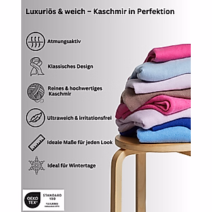 Style Republic Women’s Knitted Scarf, 100% Pure Cashmere, Beautiful European Design (Grey)