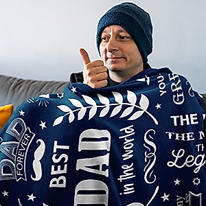 Henazin Gifts For Dad, Fathers Day Blankets For Dad, Dad Birthday Gift, Dad Gifts, Dad Throw Blanket 50"X60", Best Gift For Dad, Best Dad Ever Gifts, Dad Gifts From Daughter, Father Gifts, Daddy Gifts