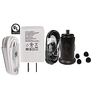 LG Tone Style HBS-SL5 Bluetooth Wireless Stereo Neckband Earbuds Tuned by Meridian Audio - 1.2Amp Quick Wall/Car Charger (US Retail Packing Kit)