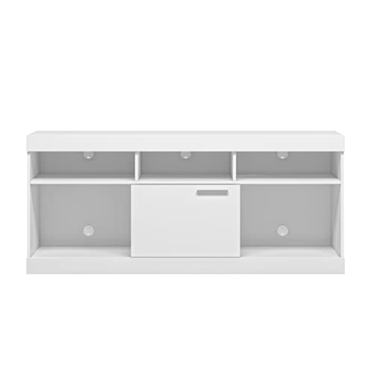 White TV Stand for 65 Inch TV, Entertainment Center with Storage for Living Room or Bedroom with Cabinet and Storage, Television Stand Fits Screens up to 65" When Measured Diagonally