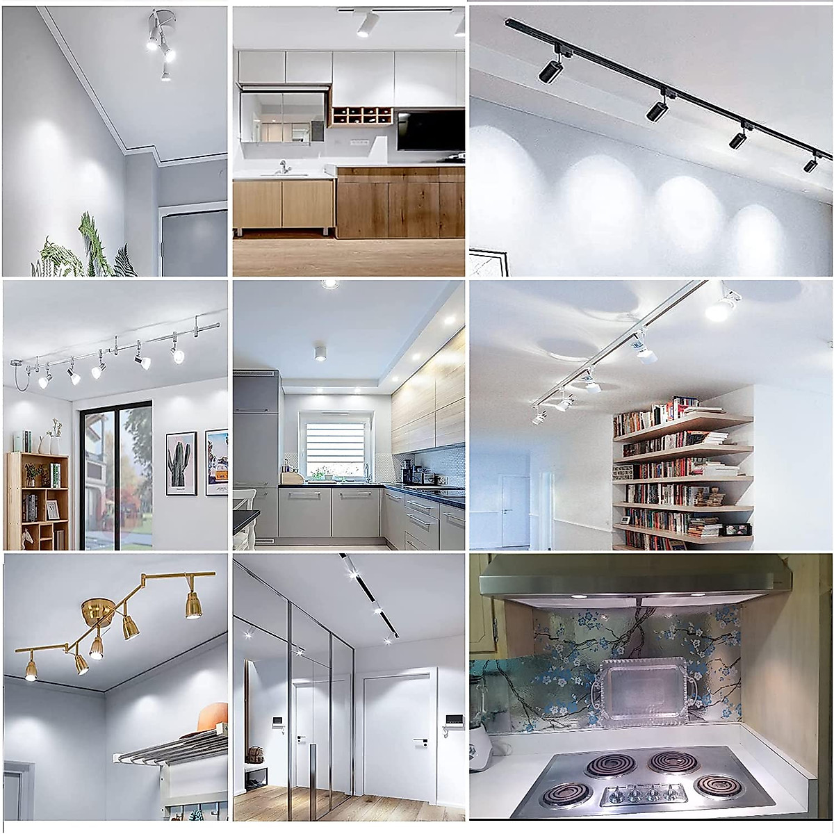 GOHDLAMP Dimmable GU10 LED Bulbs - 50W Equivalent Recessed Track Lighting - 5W 5000K Daylight White - 450LM 38° Beam Spot Light Bulbs - Ideal for Kitchen, Living Room, Bedroom - Pack of 6.