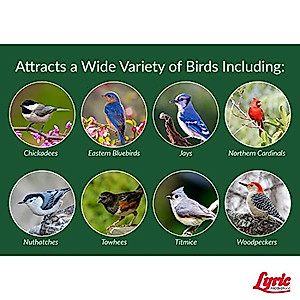 Lyric Peanut Pieces Wild Bird Seed - No Waste Bird Food - Attracts Titmice, Woodpeckers, Chickadees & More - 15 lb bag