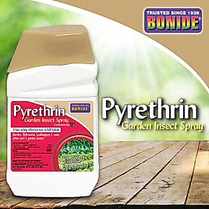 Bonide Pyrethrin Garden Insect Spray Concentrate, 16 oz Ready-to-Mix Fast Acting Insecticide for Outdoor Garden Use