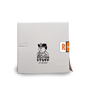 Doctor Stuff - File Folder Labels, Alphabet Letter R, POS 3400 - POAM Series Compatible Alpha Stickers, Orange, 15/16" x 1-5/8", 500/Roll