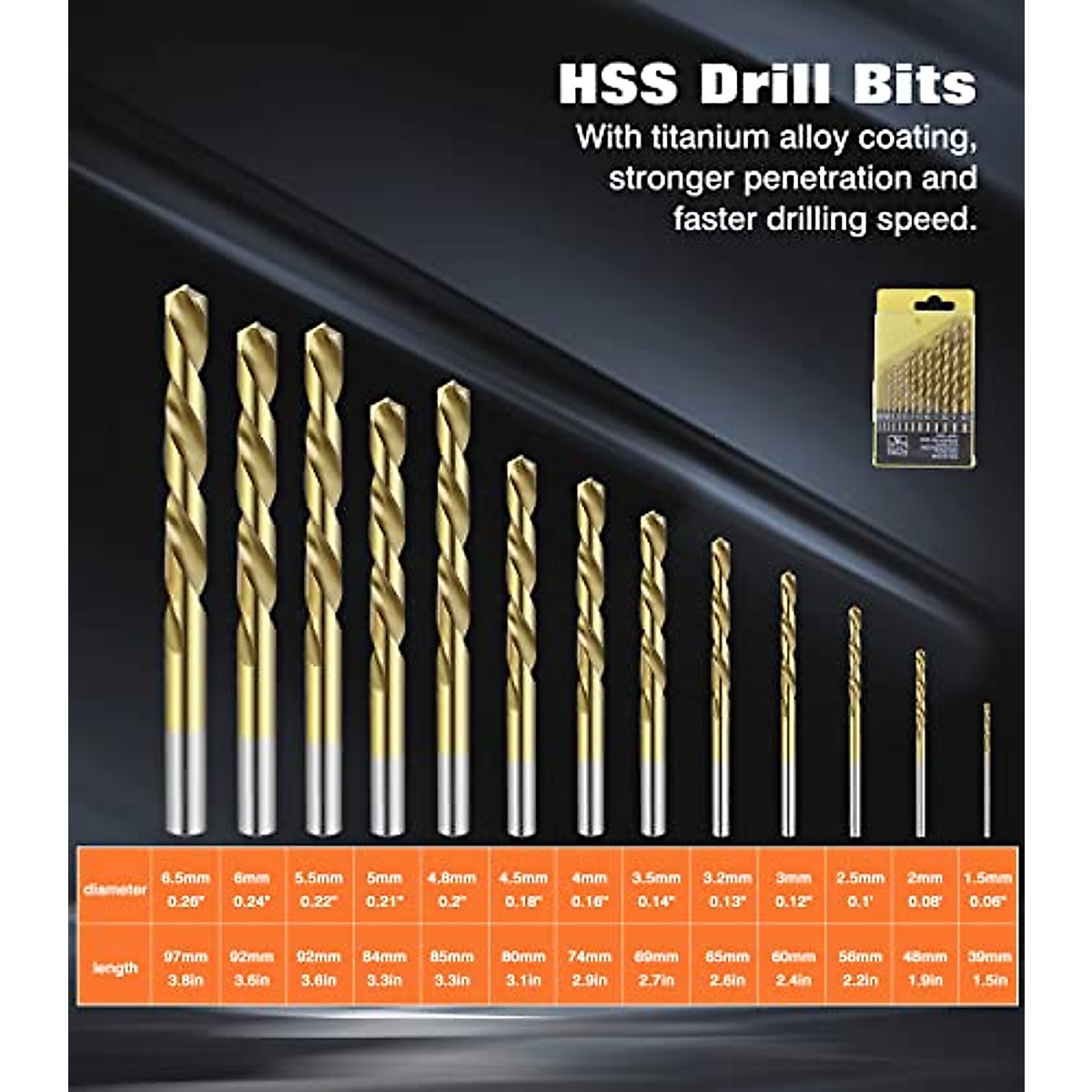 Housolution Hand Drill, Powerful 3/8 inches (1-10mm) Capacity Hand Drill Manual with Precision Keyless Drill Chucks, Cast Steel Manual Drill with 13Pcs Drill Bit Set for Wood Plastic, Orange