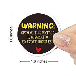 Warning Stickers for Small Business,Small Warning Stickers,Funny Warning Mail Sticker,Warning Opening This Package Will Stickers,Envelopes Stickers for Small Business 500 Labels Per Roll