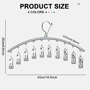 ZURLEFY Closet Systems Organizers and Storage for Small Closets, 20 Clips Room Jeans Organization for Closet, Portable Closets for Hanging Clothes (26-06)