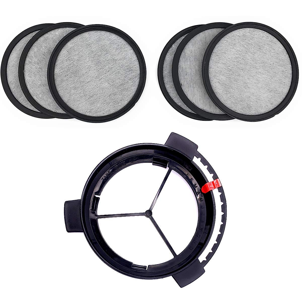 Xcivi Replacement Coffee Maker Water Filtration Set Filter Disk with Frame for Mr. Coffee Brewers Coffee Maker - Water Filtration Kit 6 months supply(1Disk Frame +6Filter Disks)