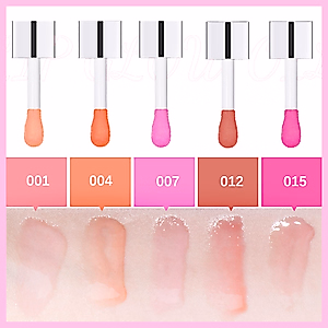 DAGEDA Tinted Lip Oil Plumping Lip Gloss, Hydrating Lip Glow Oil Lip Care Moisturizing for Dry Lips, Nourishing Water Lip Oil Gloss Non-Sticky Shine Lip Tint (015 Cherry)