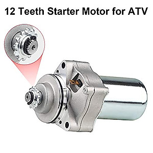 WATERWICH Starter Compatible with Tao Tao 125cc 110cc-50cc ATV Coolster Motor Coolster Four 4 Wheeler Chinese Pit Dirt Bike 4 Wheelers Go Karts Dune Buggy Sandrail Quad SSR Roketa