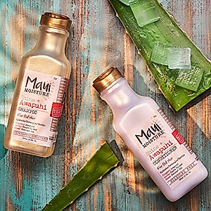 Maui Moisture Shine + Awapuhi Moisturizing Vegan Shampoo with Coconut Oils for Shiny Hair, Silicone-Free & Sulfate-Free Surfactant Aloe Shampoo to Detangle & Hydrate Dull Hair, 13 fl. Oz