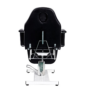 Beautymega Black All Purpose Professional Massage Beauty Bed Salon Tattoo Chair Hydraulic Pump Esthetician Bed Adjustable Beauty Barber Spa Beauty Equipment