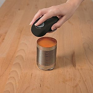 Culinare C50650 One Touch Electronic Tin Opener, Blackm, Plastic/Stainless Steel, Automatic Can Opener, Battery Operated/Hands-Free Use/Magnetic Lid Removal/Soft-Grip, Batteries Not Included, 12.5 cm