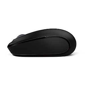 Microsoft Wireless Mobile Mouse 1850 - Black - Comfortable Right/Left Hand Use, Wireless Mouse with Nano transceiver, for PC/Laptop/Desktop, works with Mac/Windows 8/10/11 Computers