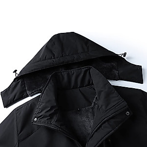 Jingangjin Men's Mountain Waterproof Ski Jacket Winter Windbreaker Warm Hooded Snowboarding Raincoat Jackets