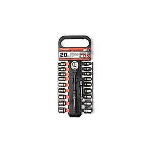 Crescent 20 Piece X10 3/8" Drive 6 Point Standard SAE/Metric Mechanics Tool Set - CSWS38B