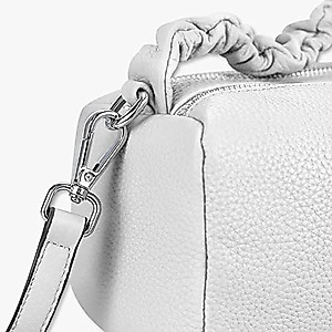 FUKUYIN Genuine Leather Purses and Handbags for Women - Crossbody Shoulder Bag Top Handle Hobo Tote Handbag (White)
