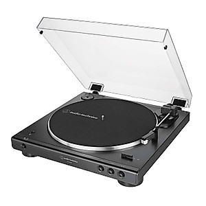 Audio-Technica AT-LP60XBT Fully Automatic Bluetooth Belt-Drive Stereo Turntable with Dust Cover, Die-cast Aluminum Platter Bundle with 3-Inch Powered Bluetooth Studio 20W Monitors Pair (2 Items)