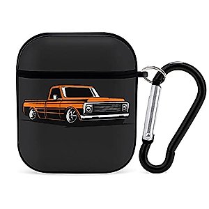 Vintage Truck Airpods Case Cover for Apple AirPods 2&1 Cute Airpod Case for Boys Girls PC Hard Protective Skin Airpods Accessories with Keychain
