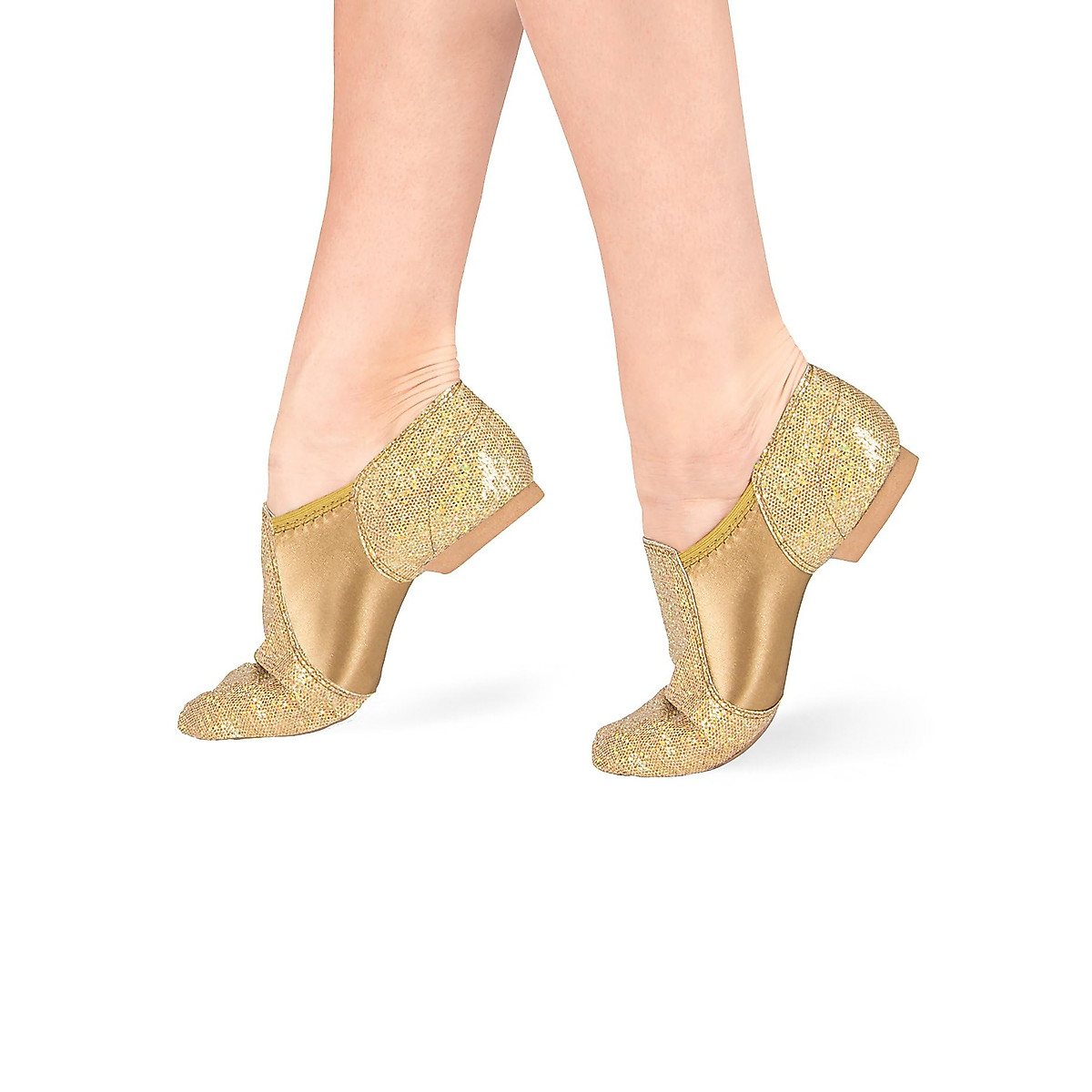 Double Platinum Womens Glitter Jazz Shoes Silver 04.5M Dazzle