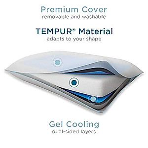 Tempur-Pedic TEMPUR-Adapt + Cooling 3-Inch King Mattress Topper Medium Luxury Premium Foam, Washable Cover, Medium Cooling Topper,White & TEMPUR-Cloud Breeze Dual Cooling Pillow, King