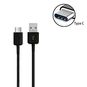 Samsung Genuine Galaxy S8 100% Original Type C USB Data Cable, EP-DG950CBE Charging Cable for all Samsung Fast Charge Charger Cable – Black (NO RETAIL PACKAGING) (BULK PACKAGED)