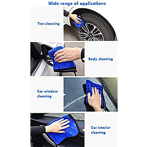 Moonlinks Car Duster Kit, Extendable Handle Microfiber Duster Dashboard Duster Interior,Air Conditioner Vent Brush and Microfiber Cloth for Cleaning Exterior or Interior Auto Duster Set (Set of 4)