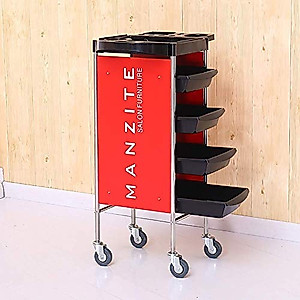 JF-XUAN Cart Hospital Trolley, Medical Supplies Rack,Medical Cart Tool 3 Tier Hotel Catering Cart with Handle, Plastic Cleaning Service Rolling Trolley Dining Cart for Restaurants, 40-50Kg Load Capaci