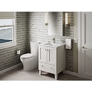 KOHLER K-8188-0 Vitreous China 11 inch x 11 inch Undermount Square Bathroom Sink, White
