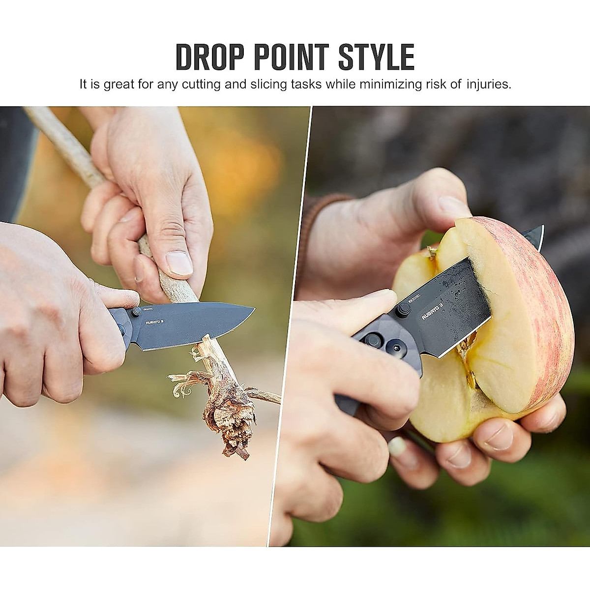 OKNIFE Rubato 3 Folding Knife for Men, EDC Pocket Knife Aluminum Handle, 154CM Steel Blade Rail Lock, Outdoor Camping Knives, Gunmetal Grey