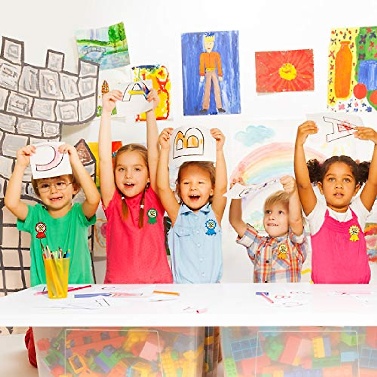 250 Pieces 100 Days of School Stickers，5 Color 100th Day Smarter Motivational Stickers Labels for Educational and Learning Activities School Home Party, Colorful 100th Day Stickers for Kids