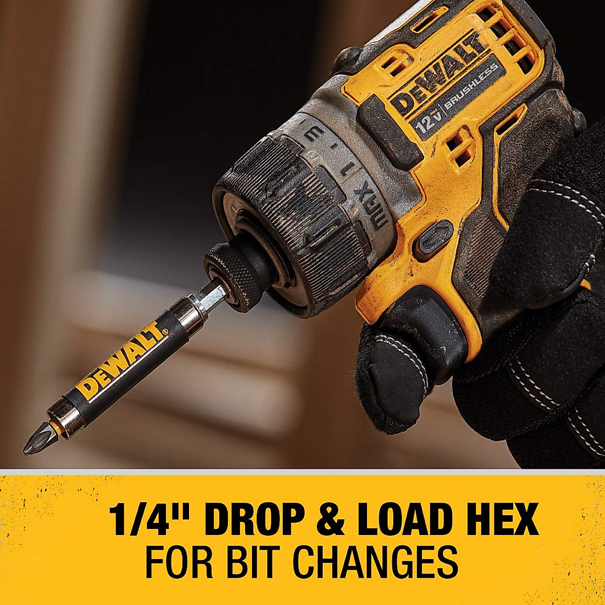 DEWALT XTREME 12V MAX* Cordless Screwdriver, 1/4-Inch, 2-Ah Batteries (DCF601F2)