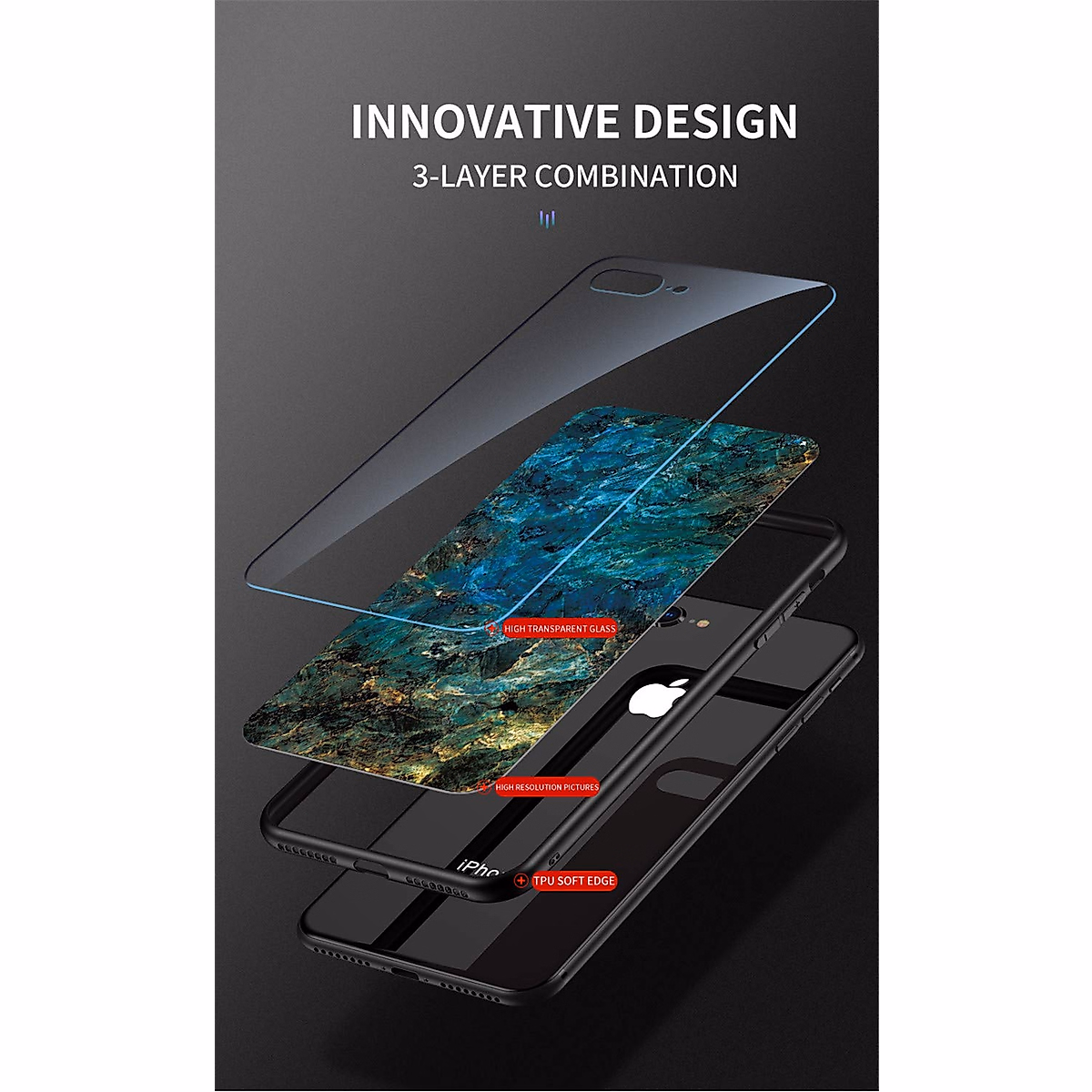 IVY Tempered Glass Marble Case for Oppo Reno2 Z Case - B